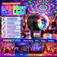 China Factory Direct Sale Hot Sale RGB Rotating Stage Lamp Sound Activated Remote Control Party Atmosphere LED Disco Ball Light for sale