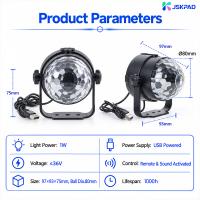 China Factory Direct Sale Hot Sale RGB Rotating Stage Lamp Sound Activated Remote Control Party Atmosphere LED Disco Ball Light for sale