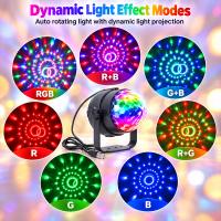 China Factory Direct Sale Hot Sale RGB Rotating Stage Lamp Sound Activated Remote Control Party Atmosphere LED Disco Ball Light for sale