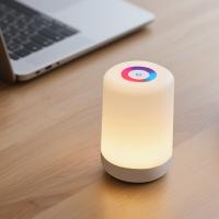 China Hot Sale LED Night Light Cool Warm Natural Glow Minimalist Design for Kids Adults ABS Mini Wireless Charging for Bedroom Decor for sale