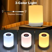 China Hot Sale LED Night Light Cool Warm Natural Glow Minimalist Design for Kids Adults ABS Mini Wireless Charging for Bedroom Decor for sale