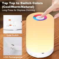 China Hot Sale LED Night Light Cool Warm Natural Glow Minimalist Design for Kids Adults ABS Mini Wireless Charging for Bedroom Decor for sale