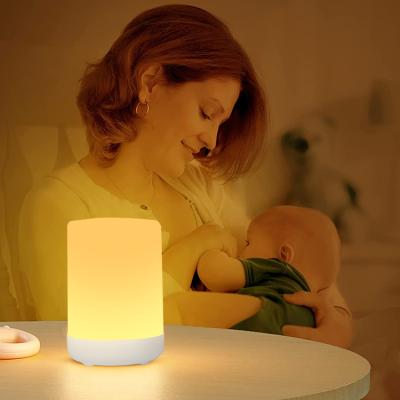 China Best Selling Mini 155mm Touch Sensor LED Night Light Dimmable and Rechargeable with Wireless Charging for Home Study Room for sale
