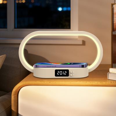 China Factory Direct Hot Sale Smart Night Light Desk Lamp Touch Control USB Port Wireless Charging Bedside Bedroom Lamp for sale