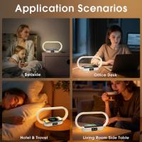 China Factory Direct Hot Sale Smart Night Light Desk Lamp Touch Control USB Port Wireless Charging Bedside Bedroom Lamp for sale