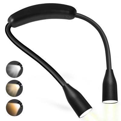 China Christmas Gift Hot Sale Modern 3 Temperatures 9 Level Dimmable USB Rechargeable Portable Hands-Free Multi-Angle White Neck Hug for sale