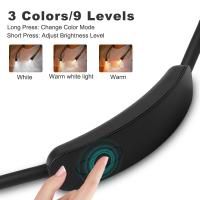 China Christmas Gift Hot Sale Modern 3 Temperatures 9 Level Dimmable USB Rechargeable Portable Hands-Free Multi-Angle White Neck Hug for sale