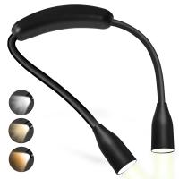 China Factory Direct Xmas Gift Idea Hands Free Light 3 Colors Warm White Mixed Light Portable Design Neck Hug Reading Lights for sale