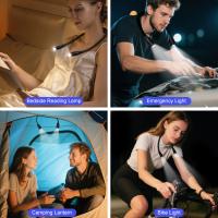 China Modern White Battery Powered Lightweight Comfortable Wear No Glare Brightness Memory Function Present Neck Hug Reading Lights for sale