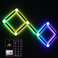 China USB-Powered WiFi RGB Smart Wall Modern LED Music Sync Rhythm Mode White Shade Bedroom Living Room Party Decoration DIY for sale