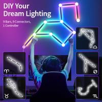 China USB-Powered WiFi RGB Smart Wall Modern LED Music Sync Rhythm Mode White Shade Bedroom Living Room Party Decoration DIY for sale