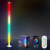 China RGB Dimmable Smart Standing LED Floor Lamps Modern Decorative USB-Powered Corner Lighting White Shade with Music Sync Features for sale