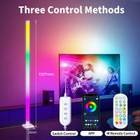 China Smart Standing Light RGB Dimmable Modern Decorative Led Corner Lighting Home Office Living Room RGB Floor Lamps for sale