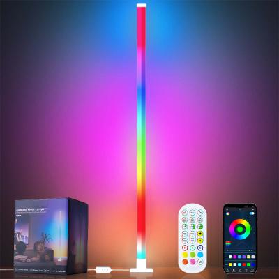 China Nordic Designer Luxury RGBIC Standing Light Music Sync Dimmable Modern Decorative Led Floor Lamps RGB Floor Lamps for sale