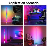 China Factory Direct Nordic Designer RGBIC Floor Lamp Music Sync Dimmable Modern LED Decorative Lamp Floor Lamps RGB Floor Lamps for sale