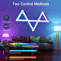 China Mobile Connection APP Control Dimmable RGB Atmosphere Gaming Ambient Smart Removable Splicing Wall Lights Bar  for Living Room for sale
