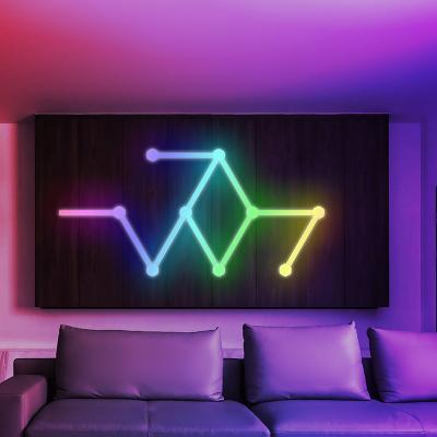 China Factory Costom Modern Style Voice Control Smart Indoor Home Lighting Wall Music Lights Smart Adjustable Lamp for sale