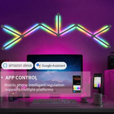 China DIY Decorative Lighting Custom logo Intelligent Modern Indoor Household Wall Lights Led Game Atmosphere Lights for sale