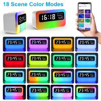 China Factory Custom Sunrise Alarm Clock Rechargeable Bedside RGB Table Smart LED Night Lamp Lights for Bedroom Living Room for sale