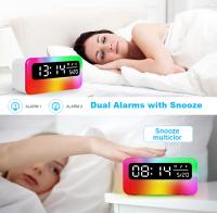 China Factory Custom Sunrise Alarm Clock Rechargeable Bedside RGB Table Smart LED Night Lamp Lights for Bedroom Living Room for sale