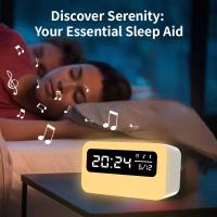 China Factory Custom Sunrise Alarm Clock Rechargeable Bedside RGB Table Smart LED Night Lamp Lights for Bedroom Living Room for sale
