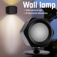 China JSK Remote Control Indoor Wall Light Battery Powered Wireless Night Light Smart 360 Magnetic Ball RGB Decor Wall Lamp for Home for sale