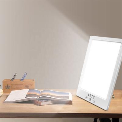 China LED Therapy Light 10000Lux Bright White UV Free Timer Touch Control ABS Body Modern for Home Office Mood Healing for Bedroom for sale