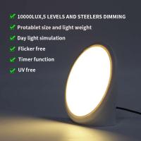 China Multi-function Touch Three Level Eye Protection LED UV Free SAD Daylight Therapy Light Lamp Desk Lamp for sale