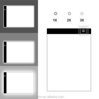 China Elice Ultra Slim A5 Portable LED Light Box 3-levels Adjustable Brightness ABC Plastic Drawing Board Professional Artist Tracing for sale