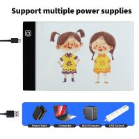 China Factory Direct Best Gift Professional Lighting Anti Glare Large Surface Tracing LED Plastic Drawing Board 12000K 3-Level for sale