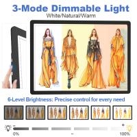 China Factory Direct A2 LED Light Pad Drawing Board ABS Plastic 6 Intensity Levels for Calligraphy Tracing Watch Repair for sale
