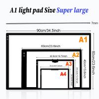 China A1 Size Custom Logo Professional LED Tracing Board Factory Wholesale Multifunctional LED LIght Pad Battery LED Writing Board for sale