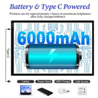 China Large LED Light Pad Building Block Toy 6 Levels Stepless Dimming Tracing Box A1 Drawing Board 6000mAh Battery for sale