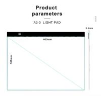 China A3 LED Drawing Tablet Diamond Painting Board Copying Pad Writing Sketching Tracing Light Pad for sale