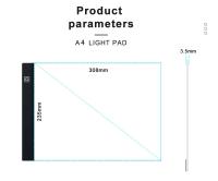 China Dimming Design Learning Toy Rechargeable Battery Letter Architectural Copying Board Led Trace Lightpad for sale