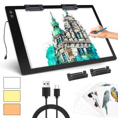 China 6 Levels Brightness Skizzieren A2  Ultrathin Drawing Box Copying Board Tracing Led Light Pad for sale