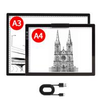 China Ps Abs Plastic Portable Panel Dimmable Powered Diamond Painting Optical Image Lighted Tracing Led Drawing Pad for Architect for sale