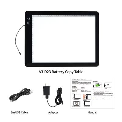 China Factory Manufacturers & Suppliers Cordless Rechargeable LED Batten LED Tablet Light Pad for Tracing & Copying Board for sale