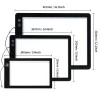 China Design  A2 A3 A4 A5 3 Color Temperature Adjustable Powered Rechargeable Light Pad Kids Drawing Board for Artist for sale