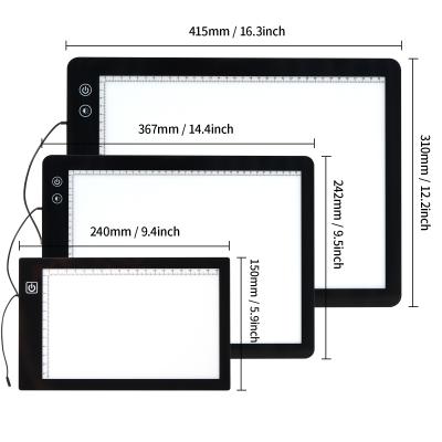 China Ultrathin Built Battery Fast Charging Adjustable Brightness Light Pad Children Drawing Board for Artist for sale