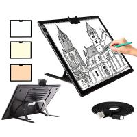 China Kids Drawing Board A3 Size Tracing Light Pad Painting Plate LED Light Drawing Board with Battery Light Pad for sale