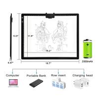 China Kids Drawing Board A3 Size Tracing Light Pad Painting Plate LED Light Drawing Board with Battery Light Pad for sale