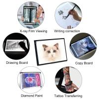 China JSK Portable Ultrathin Super Slim A2 A3 A4 Dimming Adjustable Tracing Drawing Board for Kids and Students Led Light Pad for sale