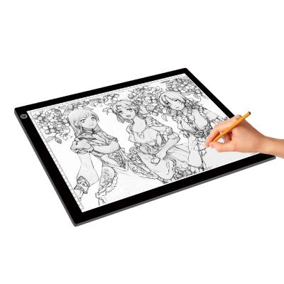China Factory Price Led Tracing Light Pad 5 Levels Brightness Dimmable Light Table A3 Led Drawing Board for sale