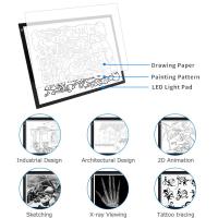 China A3 A4 A5 Private Label logo Design Drawing Light Box Illuminated Light Pad Professional Ultra-thin Led Tracing Board Light Pad for sale