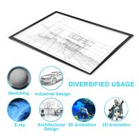 China Dimmable A2 A3 LED Tracing Light Board USB Power Cord LED Copying Board Tracing Pad Tattoo Sketching Painting A2 LED Light Pad for sale