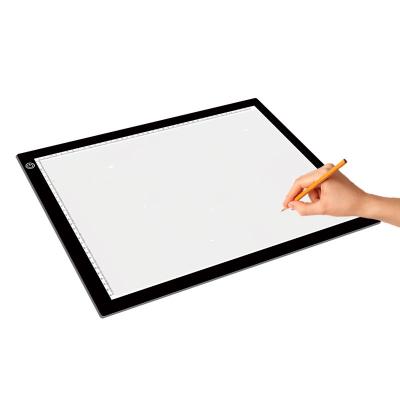 China A3-2A LED Tracing Pad Drawing Pad ultra Thin Board Kid Stencil Pad Acrylic Panel USB Port Tattoo Tracing Board for sale