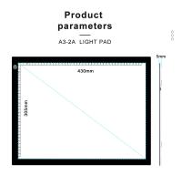 China JSK A3 Size Led Tracing Light Pad Artist Drawing 5v Usb Power  Drawing Board LED Light Pad Board for sale