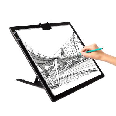 China Top Selling Factory Outlet USB Drawing Table A3 Tracing Light Pad Painting Plate LED Light Drawing Board with Battery Light Pad for sale