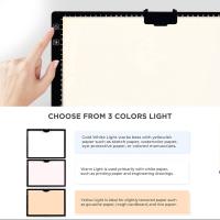 China Top Selling Factory Outlet USB Drawing Table A3 Tracing Light Pad Painting Plate LED Light Drawing Board with Battery Light Pad for sale
